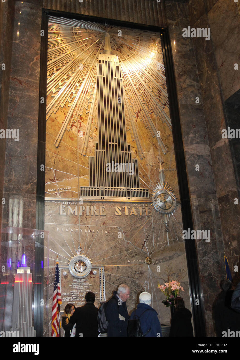Spectacular foyer of the Empire State Building NYC Stock Photo - Alamy