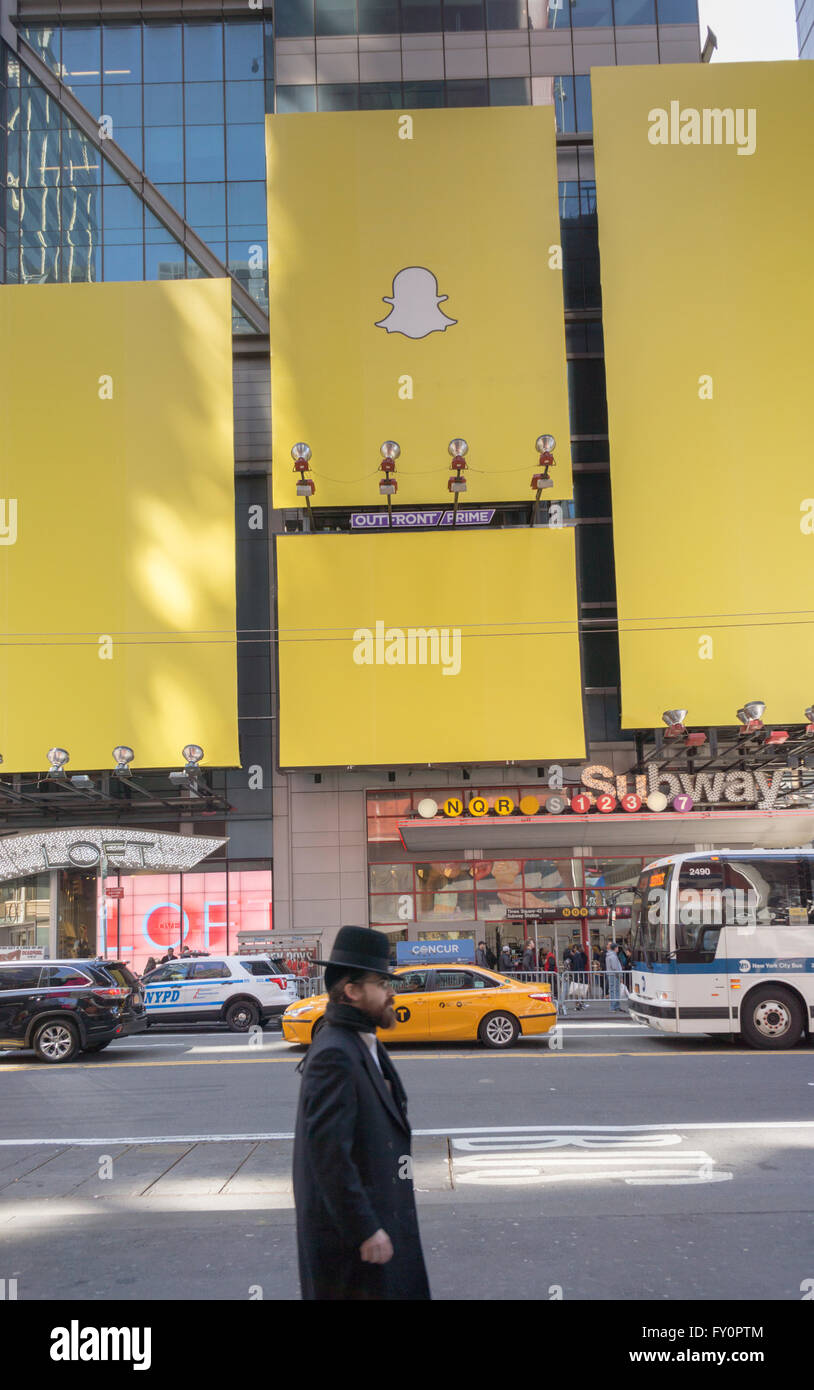 A billboard in Times Square in New York advertises the disappearing ...