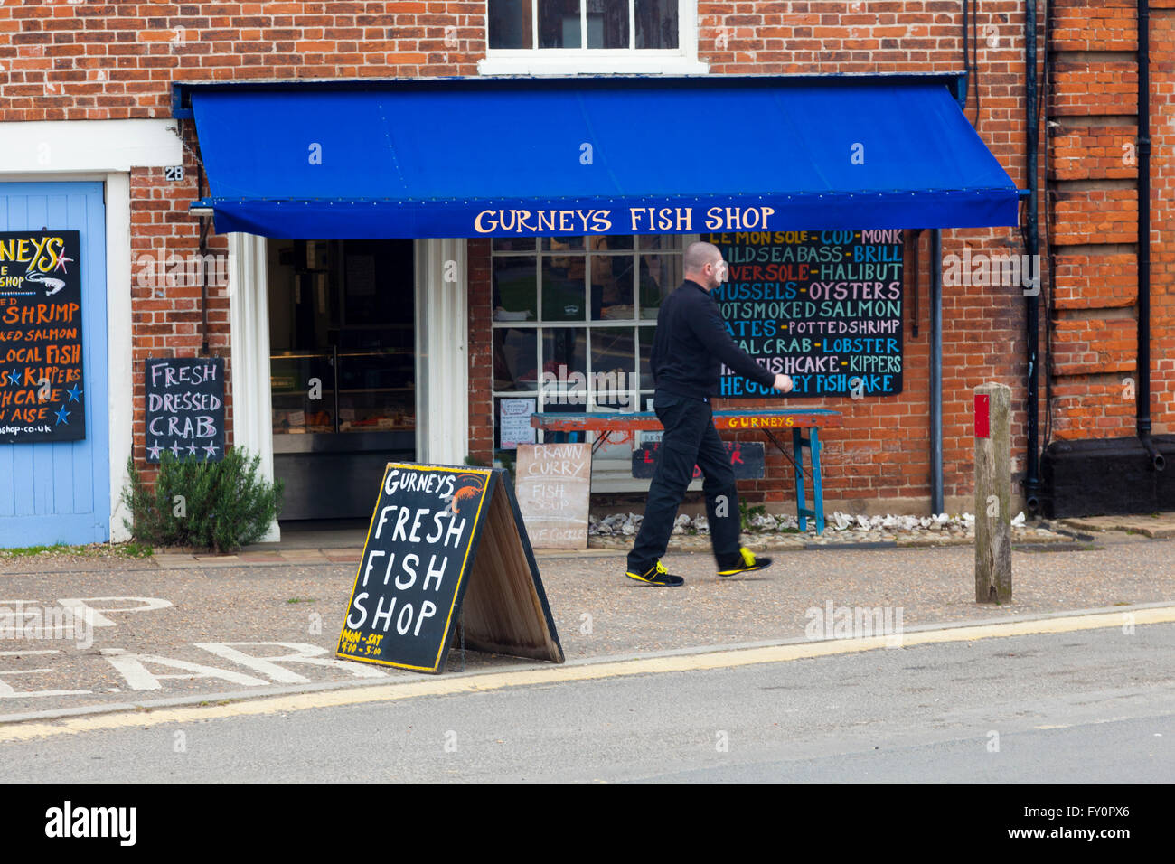 Gurneys Fish Shop, Burnham Market, North Norfolk, UK Stock Photo - Alamy