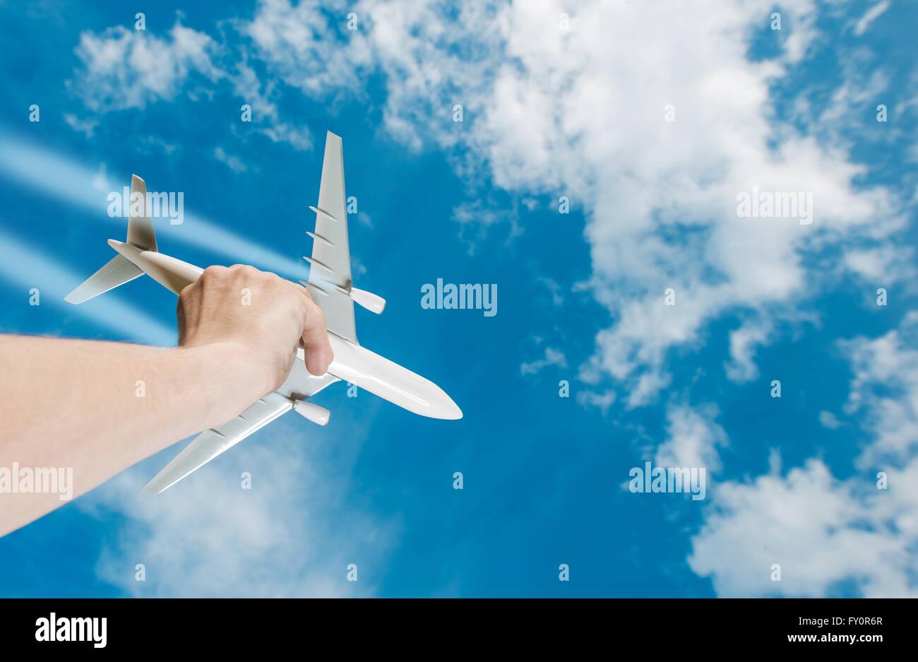 The Dream of Flight. Air Travel Idea Photo Concept with Airliner ...