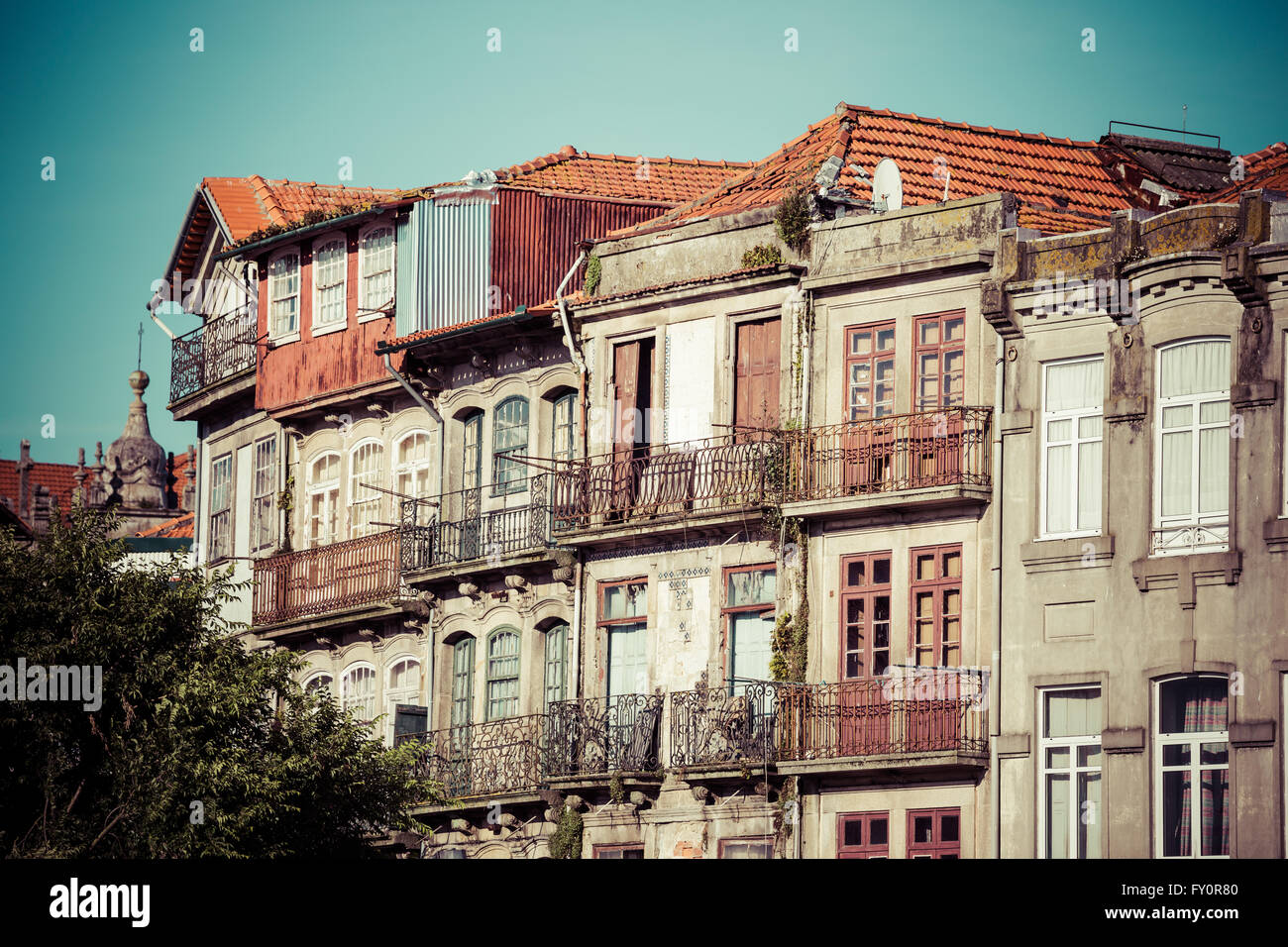 Colorful houses of Porto Ribeira, Portugal Stock Photo - Alamy