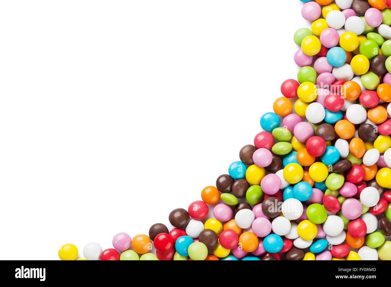 Colorful candies. Isolated on white background with copy space Stock ...