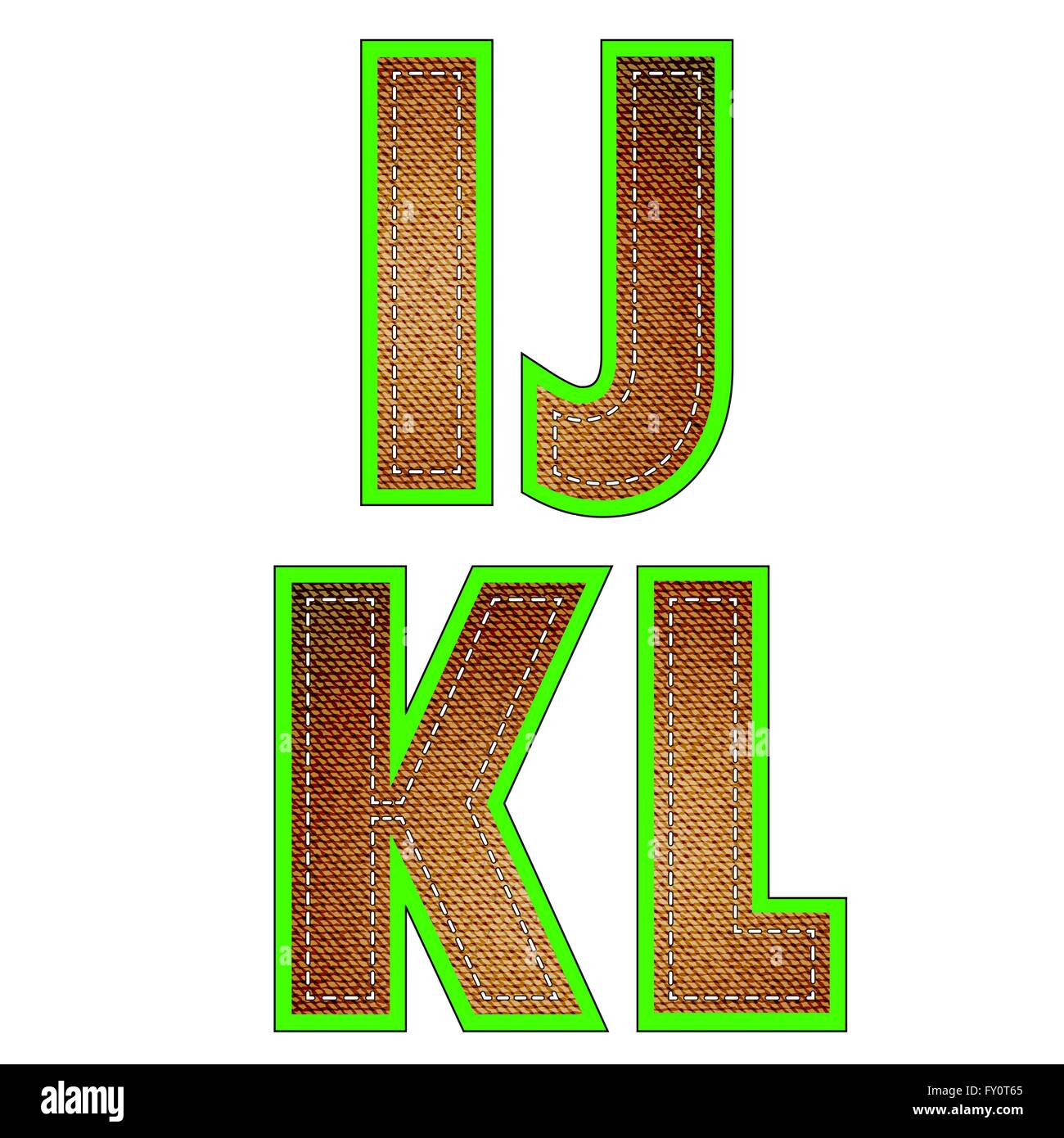 Set of Jeans Letters Stock Vector Image & Art - Alamy