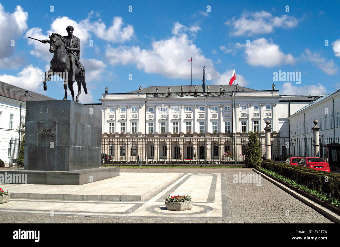 Presidential Palace in Krakowskie Przedmiescie Street, Warsaw, Poland ...