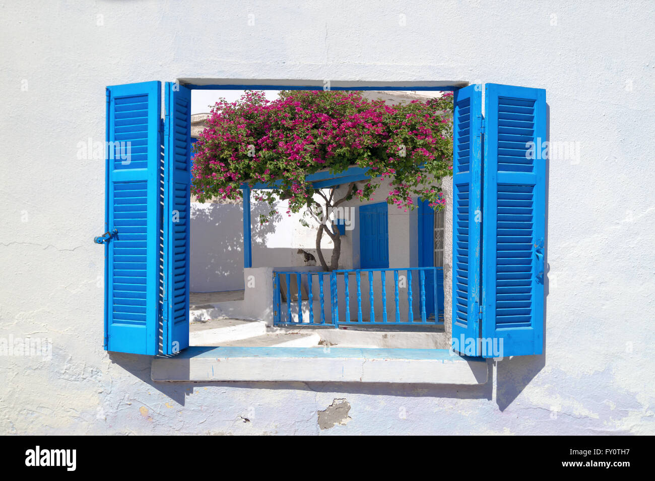 Greek balcony hi-res stock photography and images - Alamy