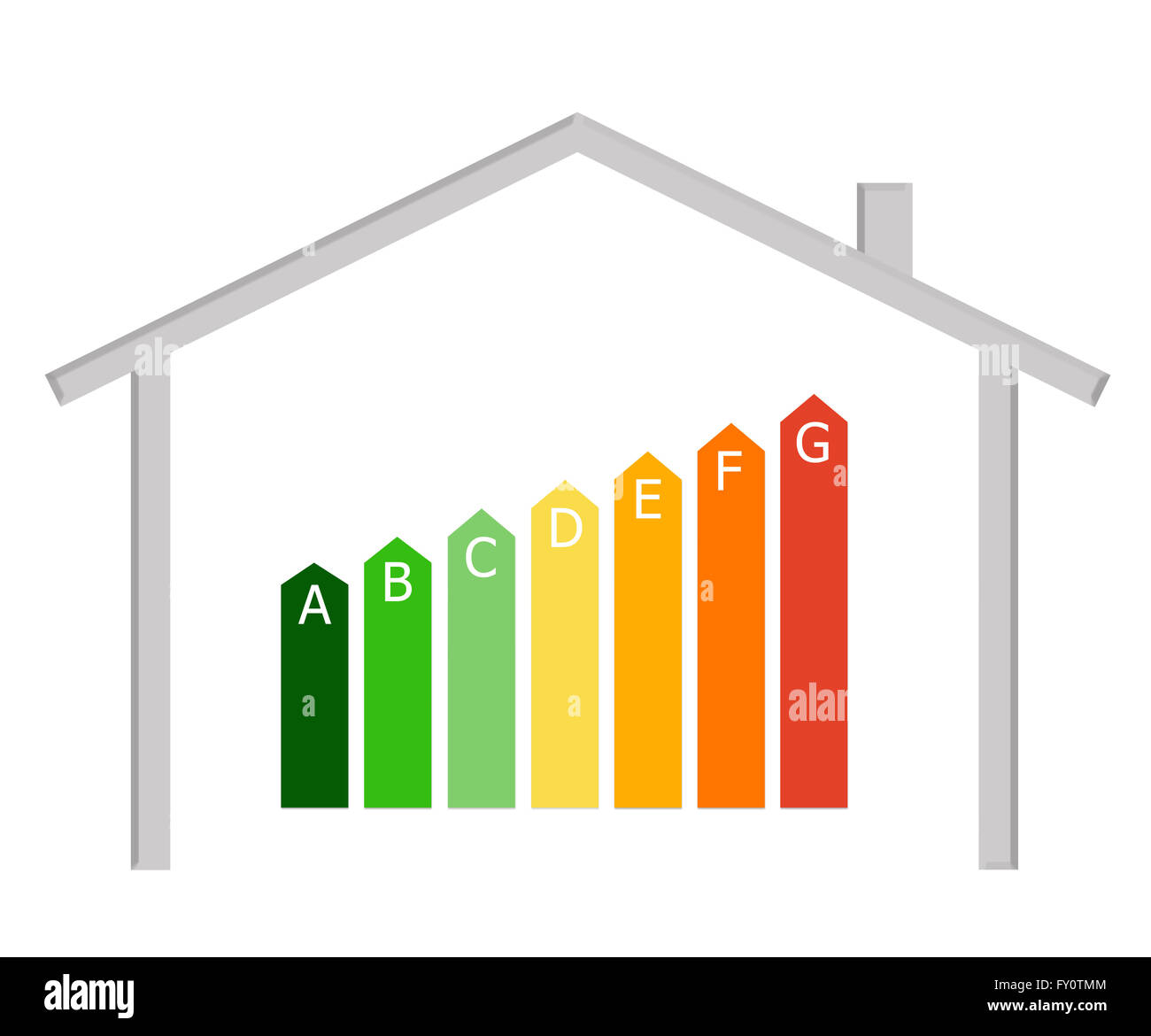 Energy efficiency in buildings with the symbol of a house Stock Photo ...