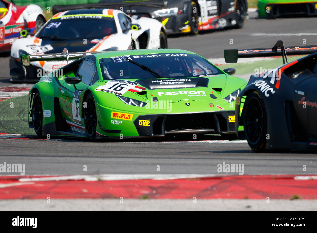 Misano Adriatico, Italy - April 10, 2016: Lamborghini Huracan GT3 of ...