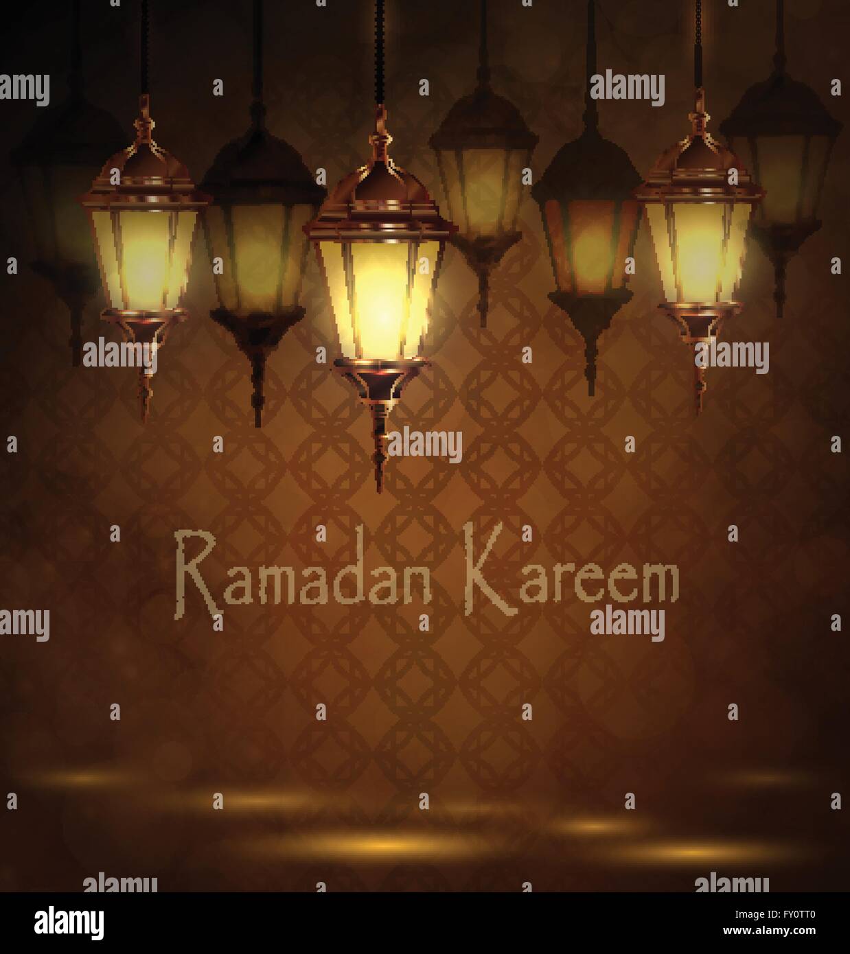 Intricate Arabic lamps with lights Stock Vector Image & Art - Alamy