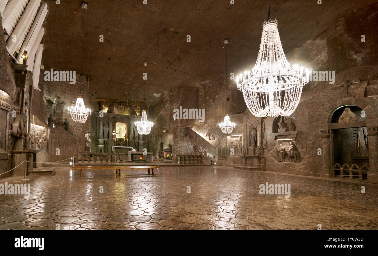 The Chapel of St. Kinga, Wieliczka Salt Mine, Cracow, Poland, UNESCO ...