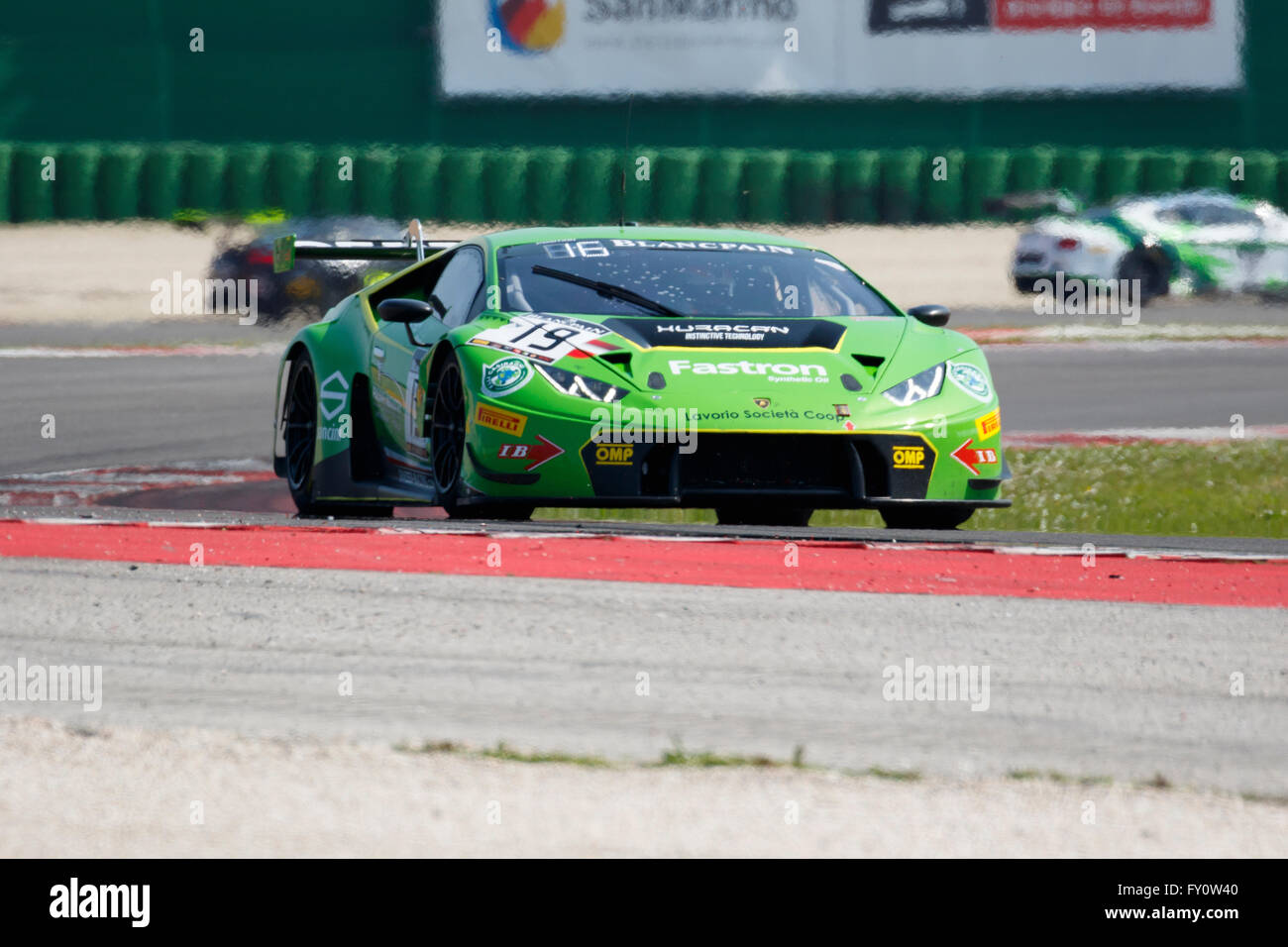 Misano Adriatico, Italy - April 10, 2016: Lamborghini Huracan GT3 of ...