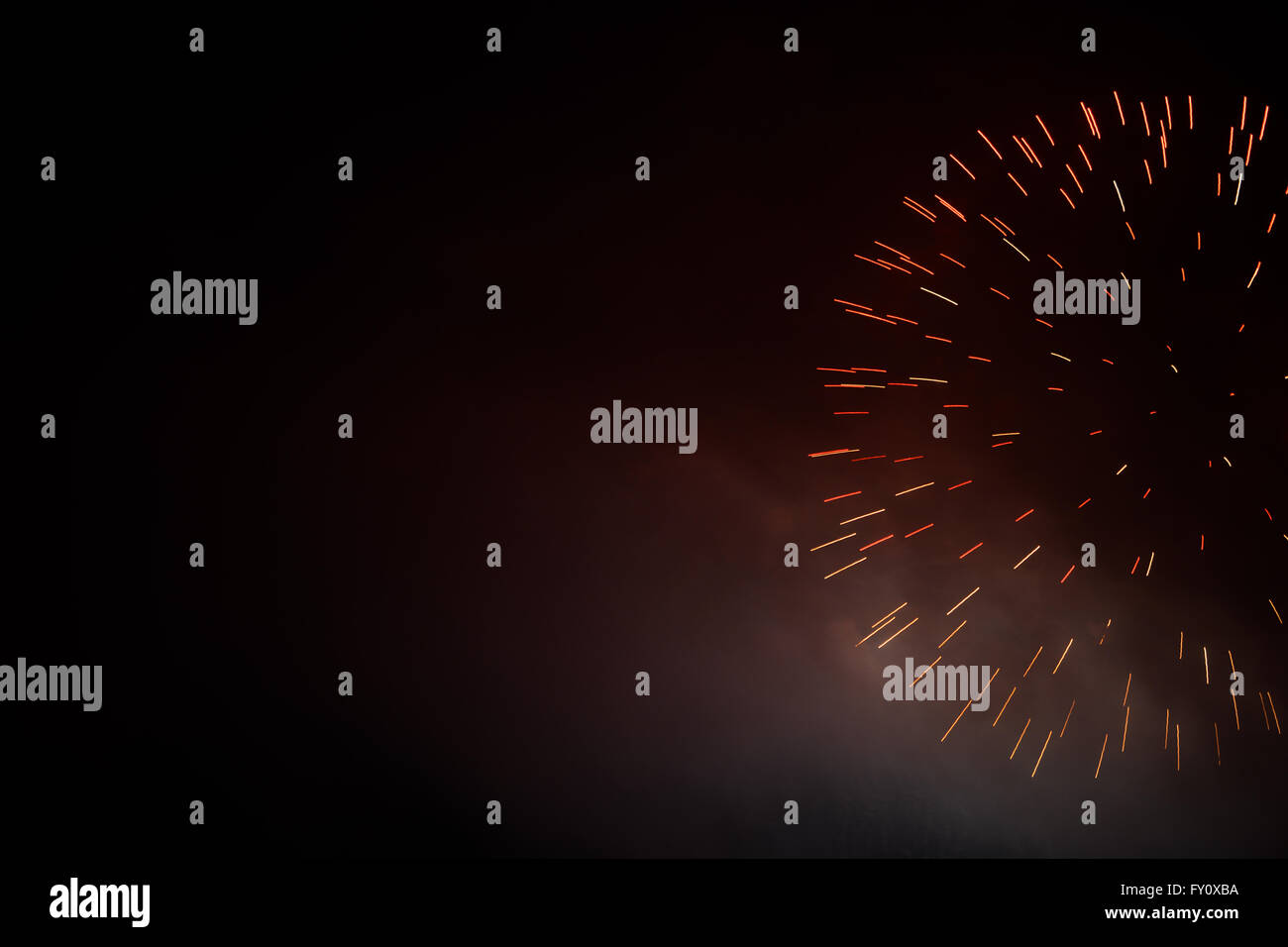 Firework celebration in dark night sky Stock Photo - Alamy