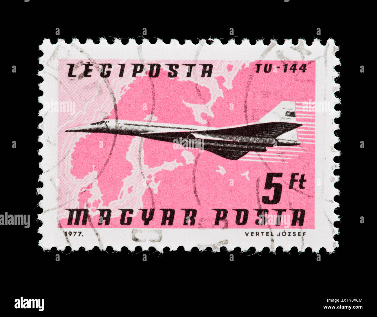 Postage stamp from Hungary depicting the SST Concorde Stock Photo - Alamy