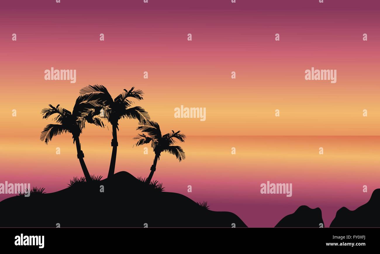 Tropical beach sand sea Stock Vector Images - Alamy