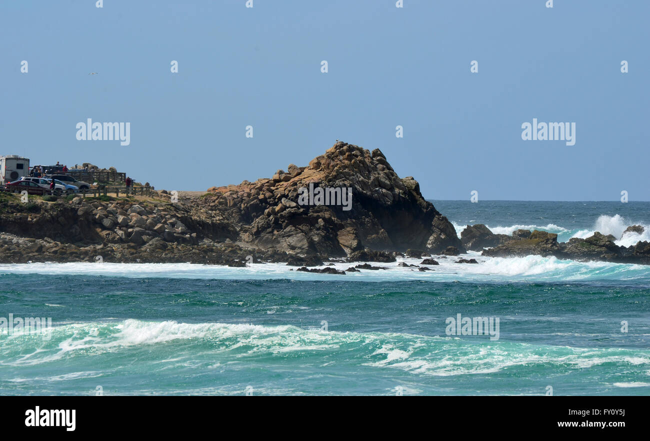 The rocky outcrop known as Point Joe, Pebble Beach, California Stock ...