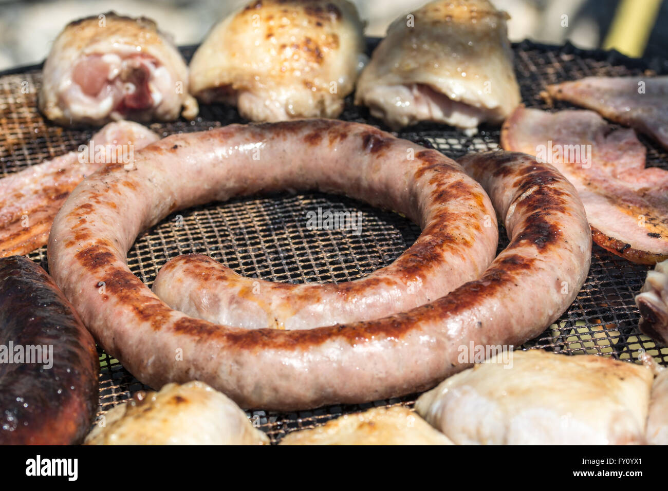Barbecue Party in spring Stock Photo - Alamy