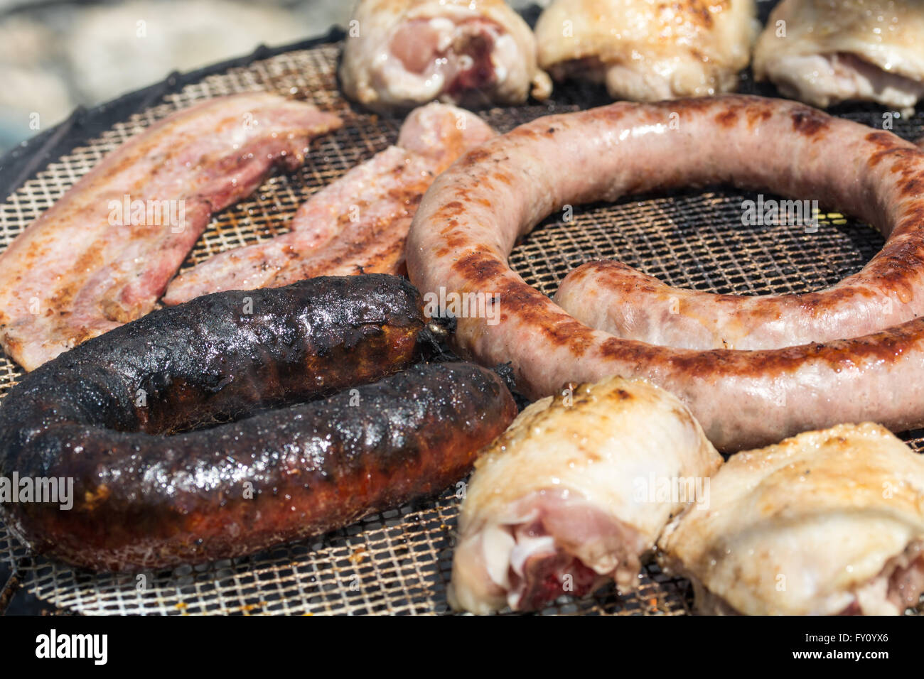 Barbecue Party in spring Stock Photo - Alamy