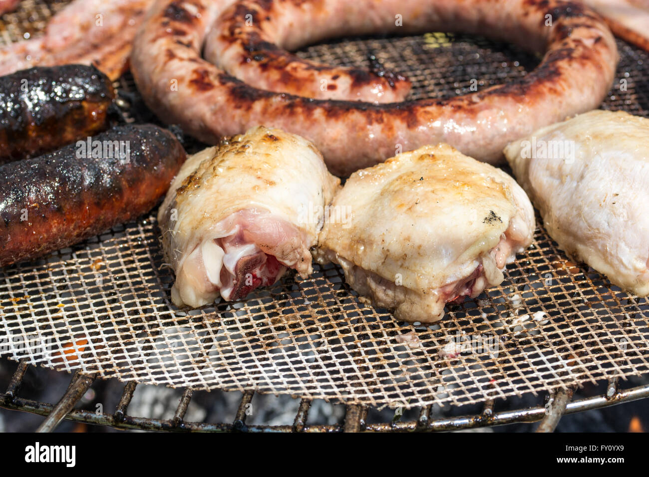 Barbecue Party in spring Stock Photo - Alamy