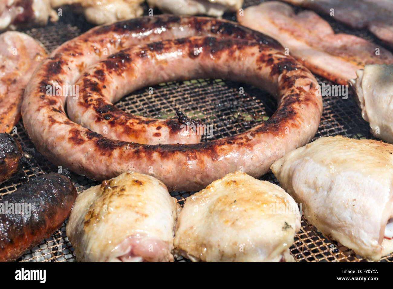 Barbecue Party in spring Stock Photo - Alamy