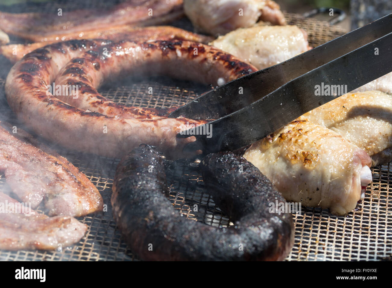 Barbecue Party in spring Stock Photo - Alamy