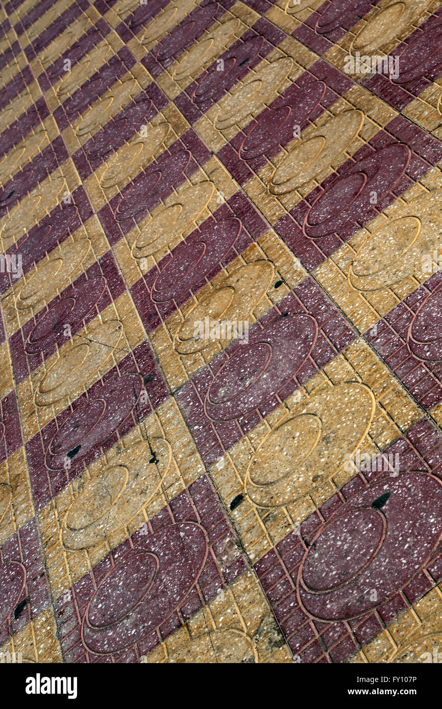 Attica Greece Porto Rafti Bright Coloured Pavement Stock Photo - Alamy