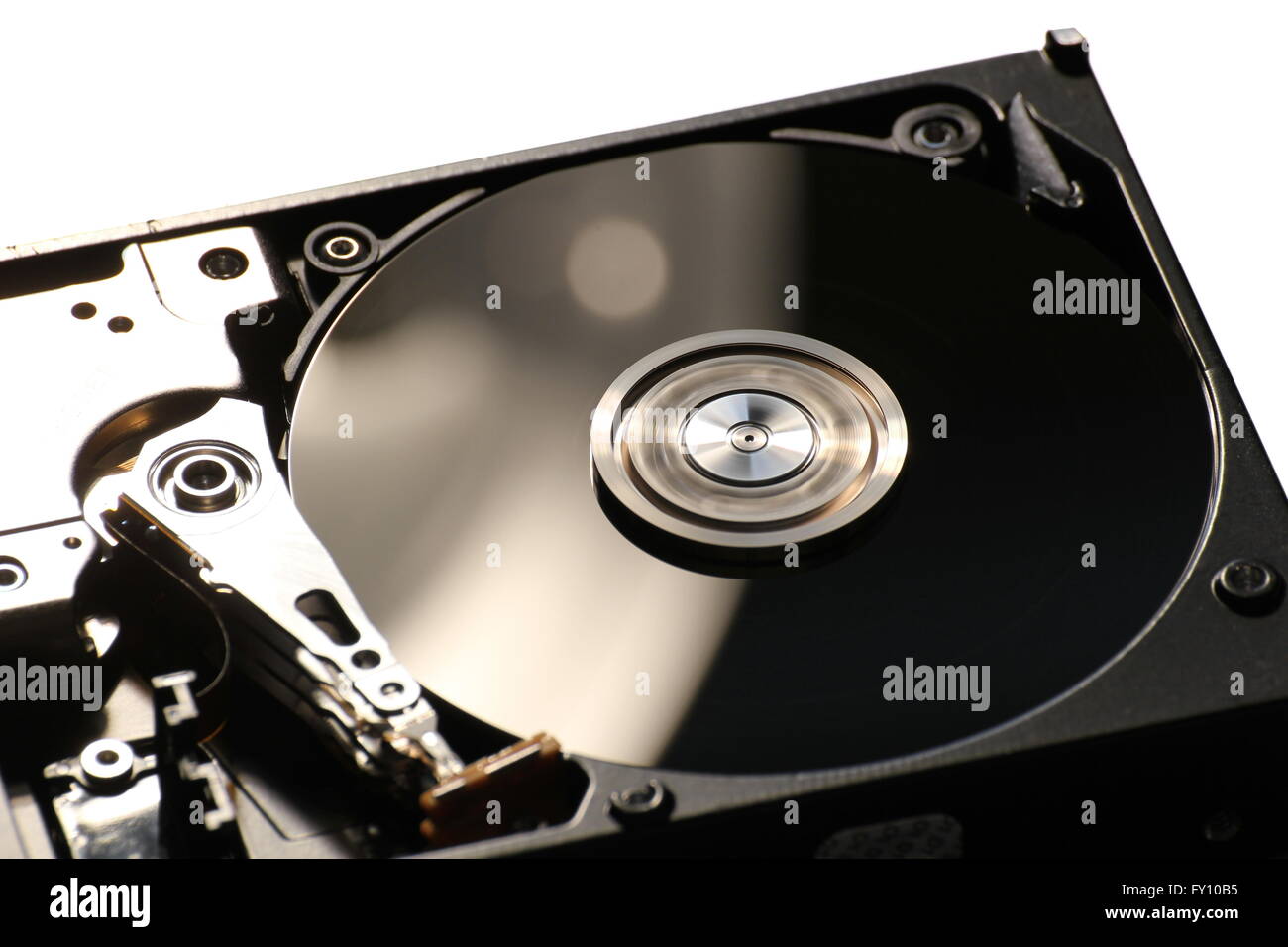 Hard disk on a white background Stock Photo - Alamy