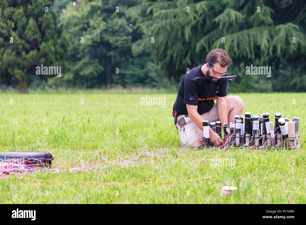 Preparing fireworks hi-res stock photography and images - Alamy