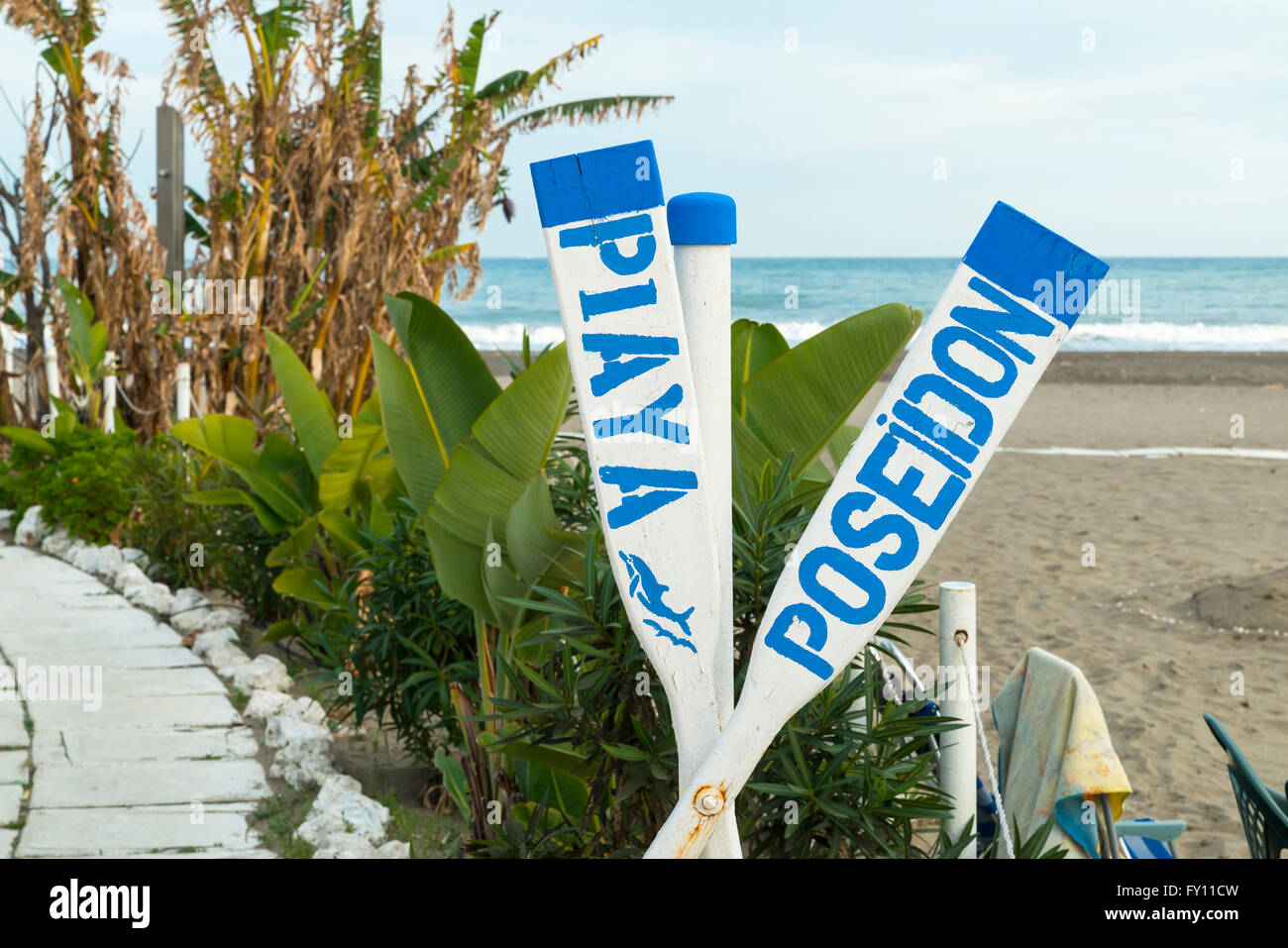 Playa Poseidon, Torremolinos, Costa del Sol, Andalusia, Spain, Europe ...