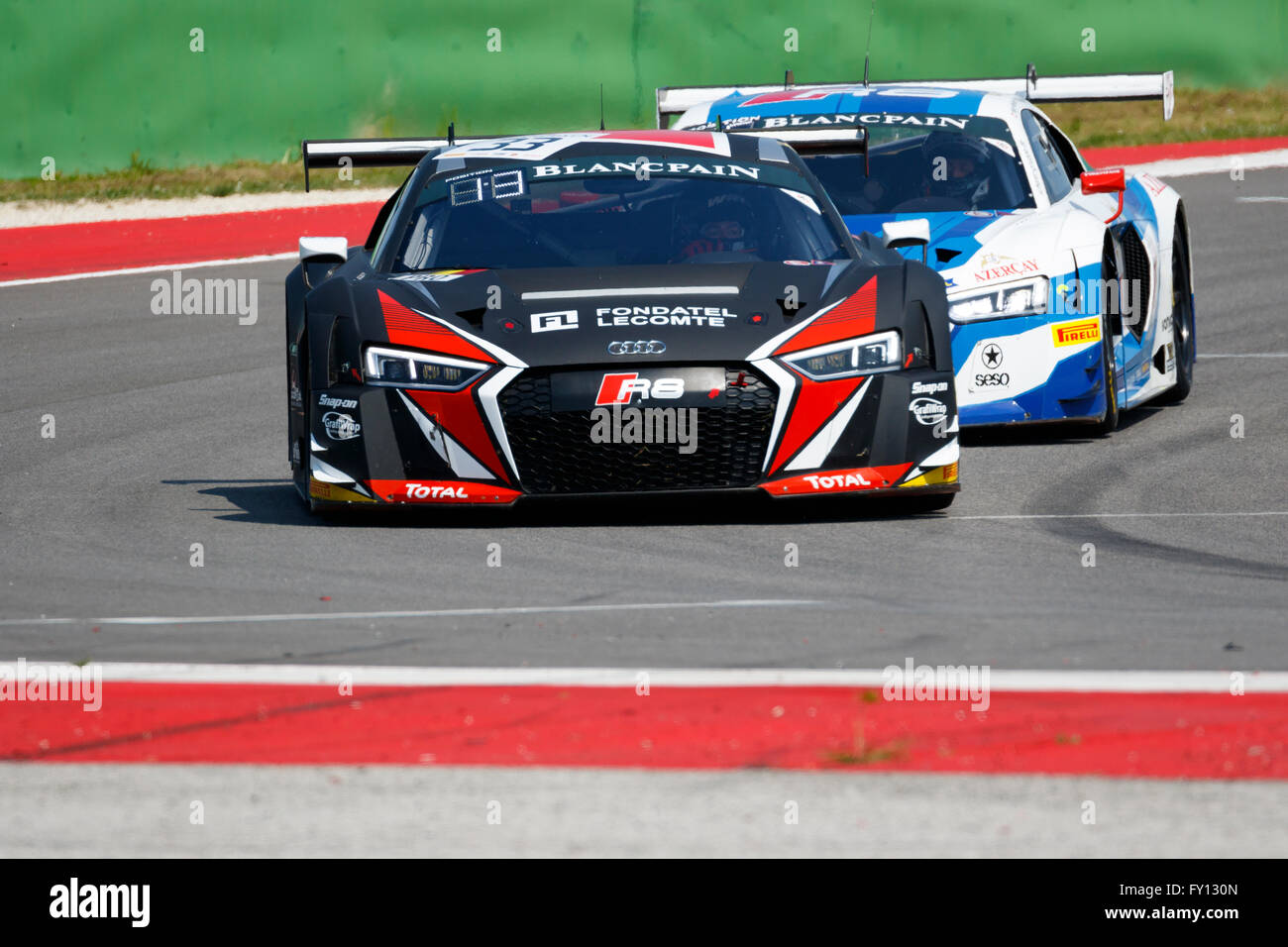 Misano Adriatico, Italy - April 10, 2016: Audi R8 LMS of Belgian Audi ...