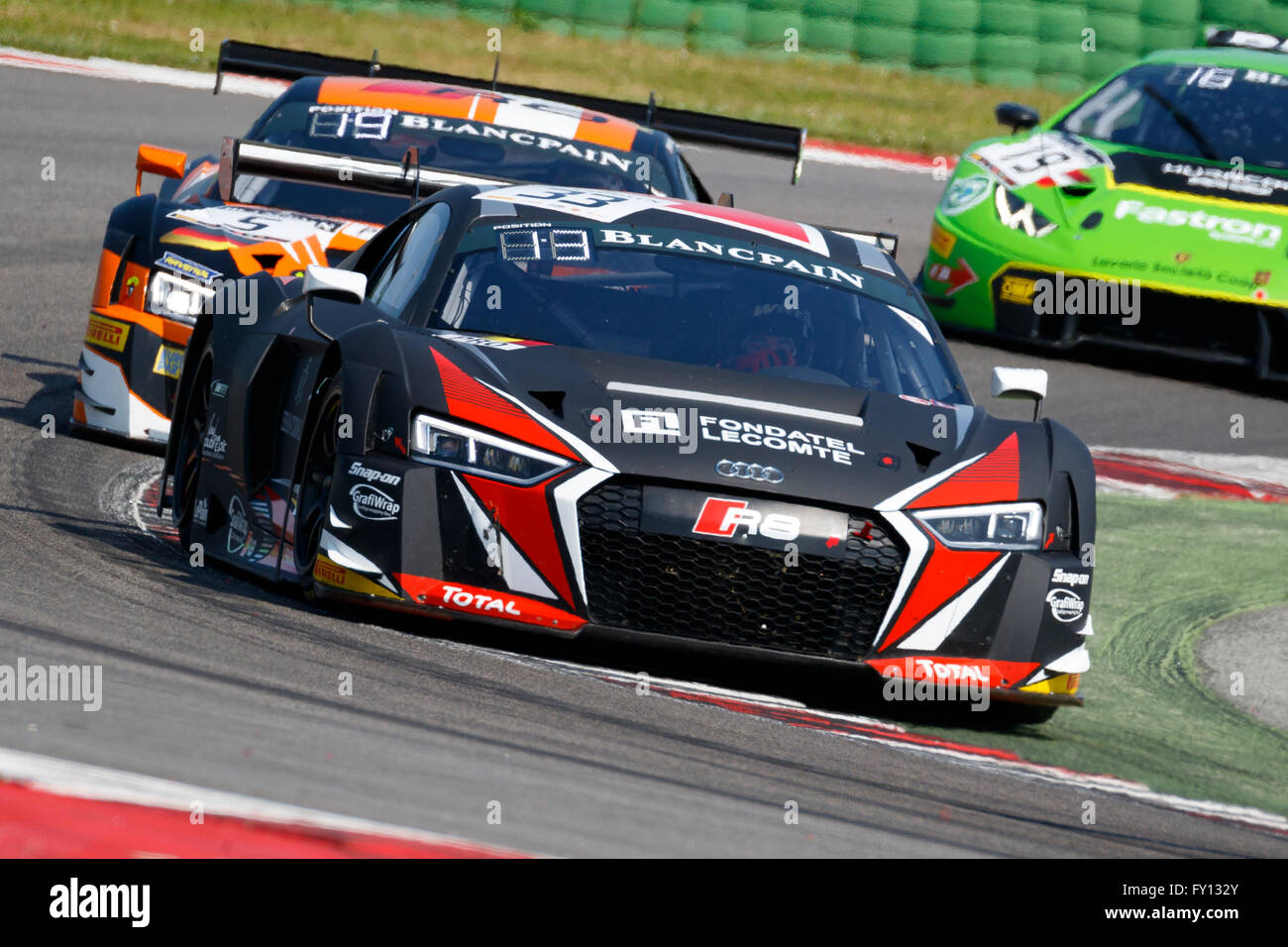 Misano Adriatico, Italy - April 10, 2016: Audi R8 LMS of Belgian Audi ...