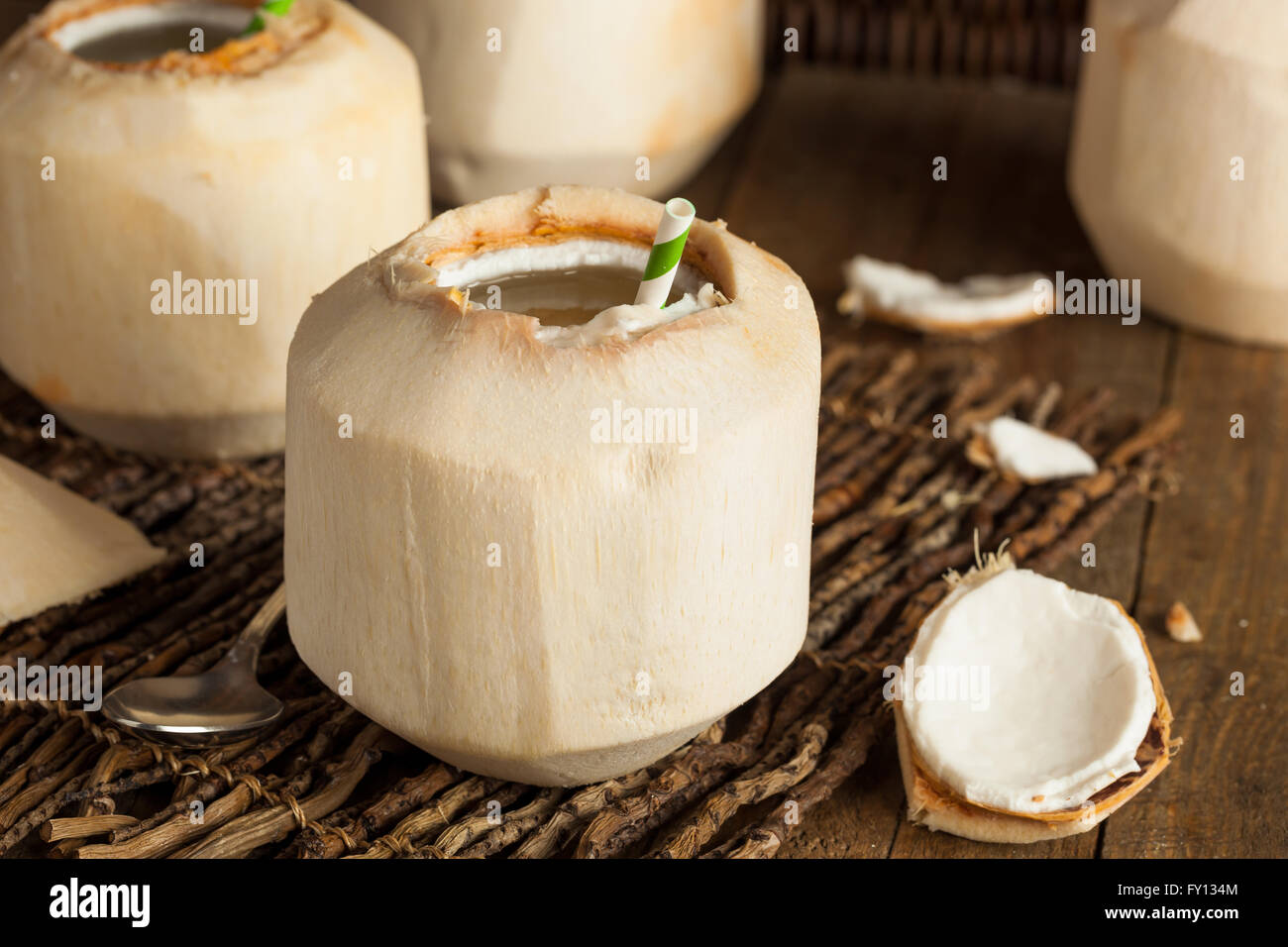 Tender coconut hi-res stock photography and images - Alamy