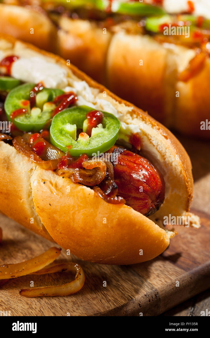 Seattle style hot dog hi-res stock photography and images - Alamy