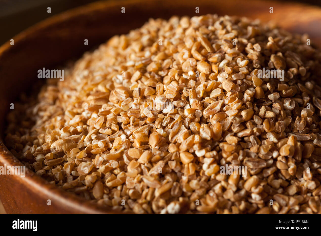 Raw Organic Whole Grain Cracked Wheat Ready to Use Stock Photo - Alamy