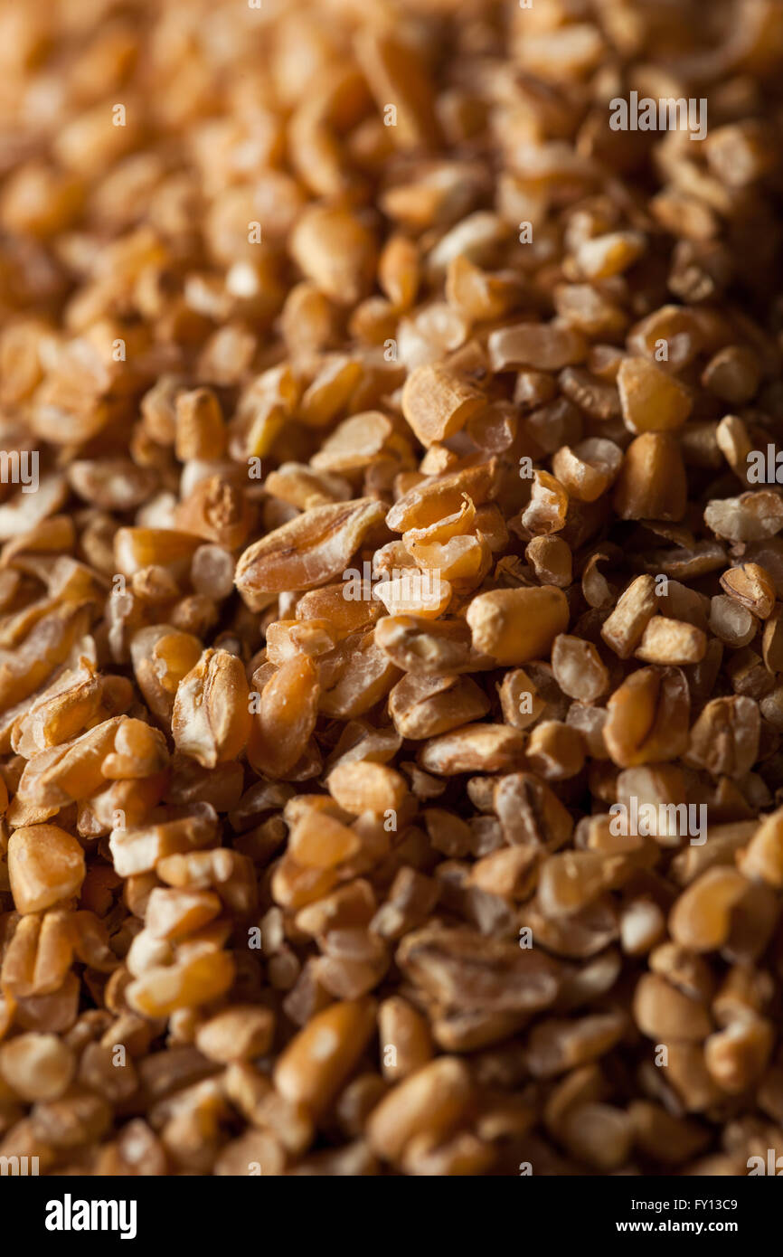 Raw Organic Whole Grain Cracked Wheat Ready to Use Stock Photo - Alamy
