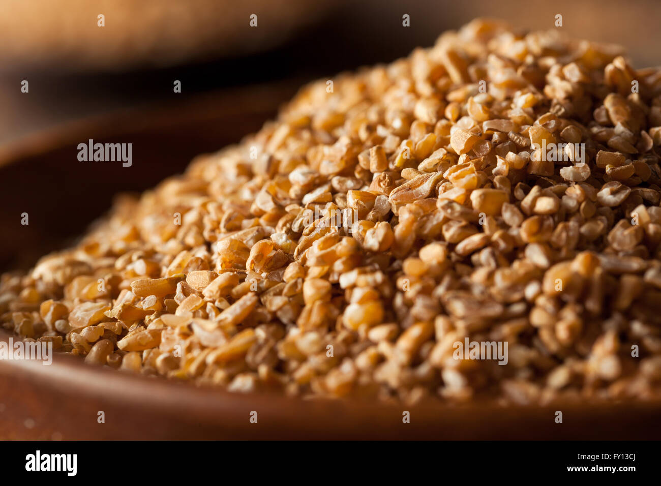 Raw Organic Whole Grain Cracked Wheat Ready to Use Stock Photo - Alamy