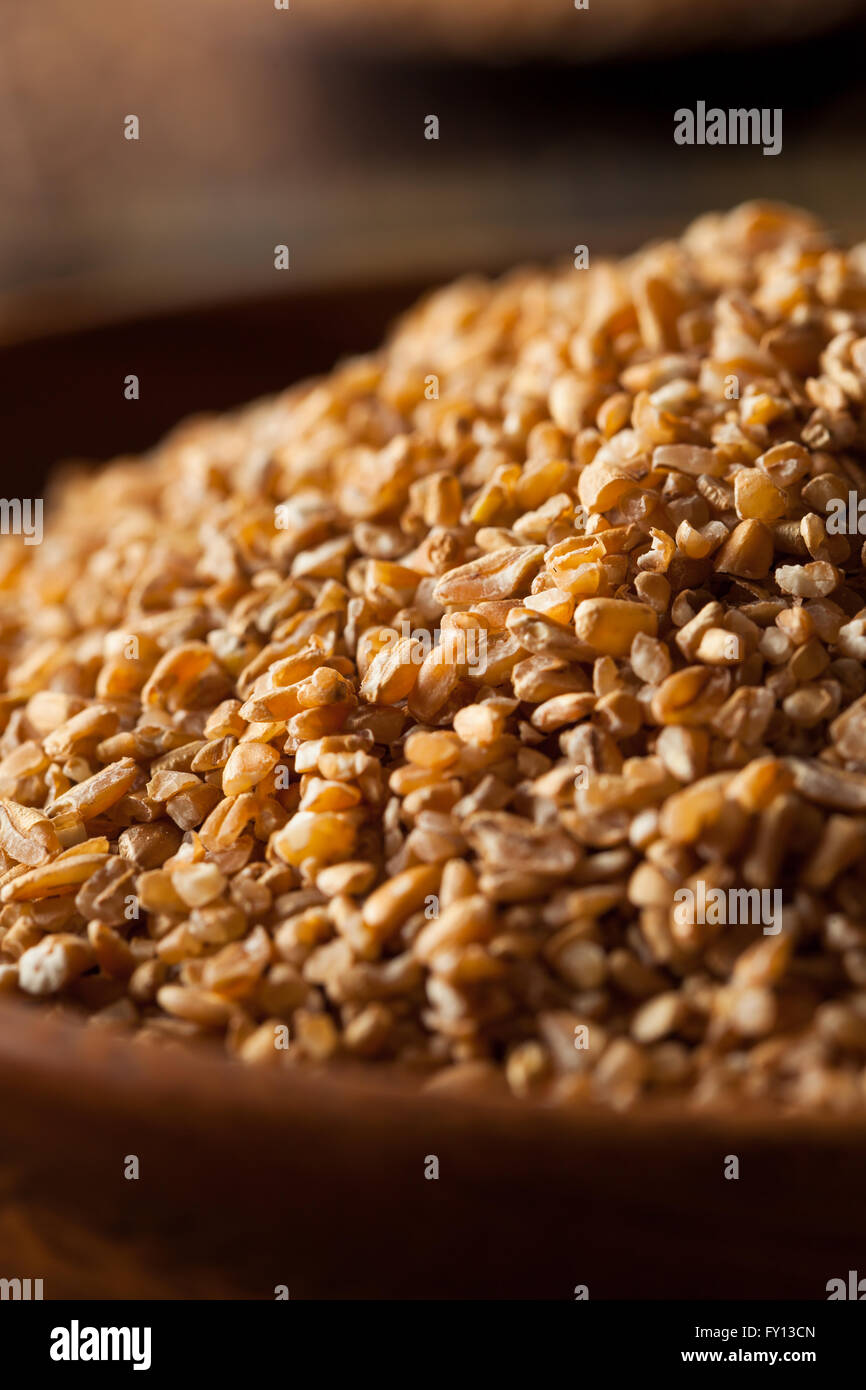 Raw Organic Whole Grain Cracked Wheat Ready to Use Stock Photo - Alamy