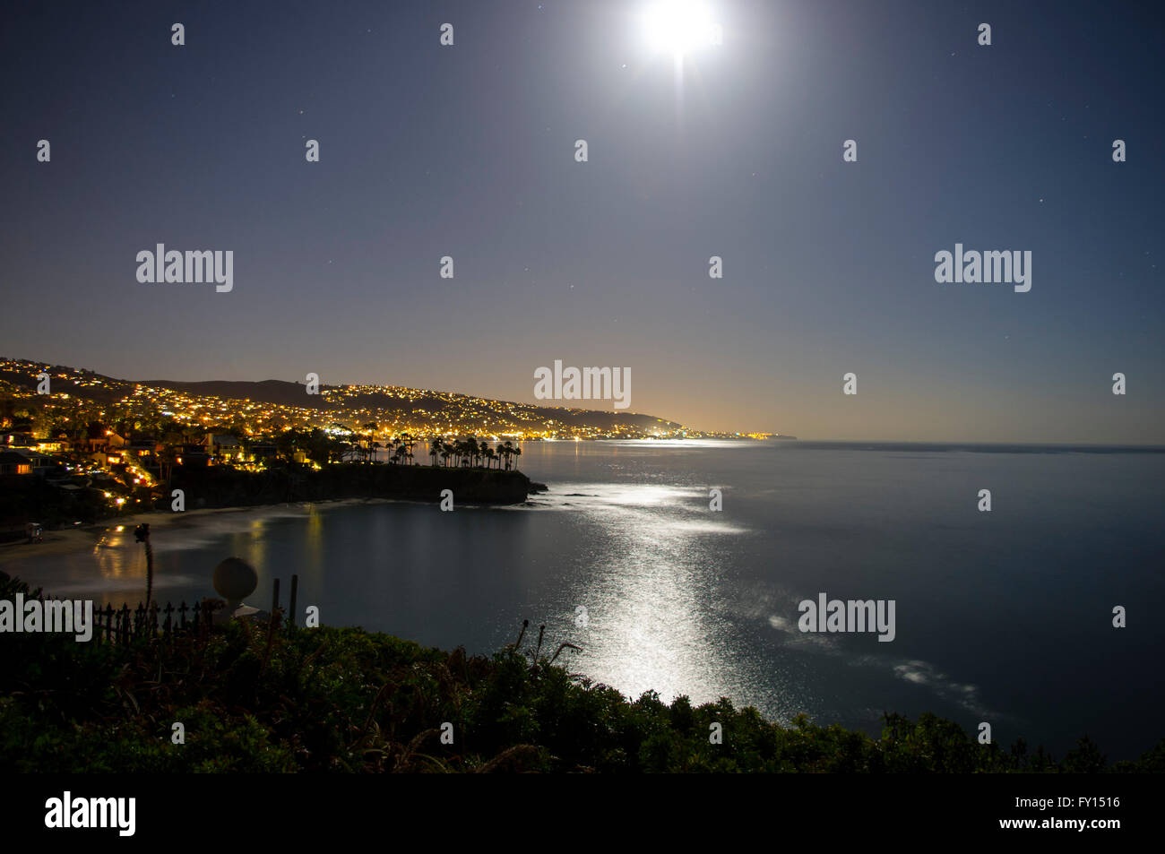 Laguna Beach at night,California Stock Photo - Alamy