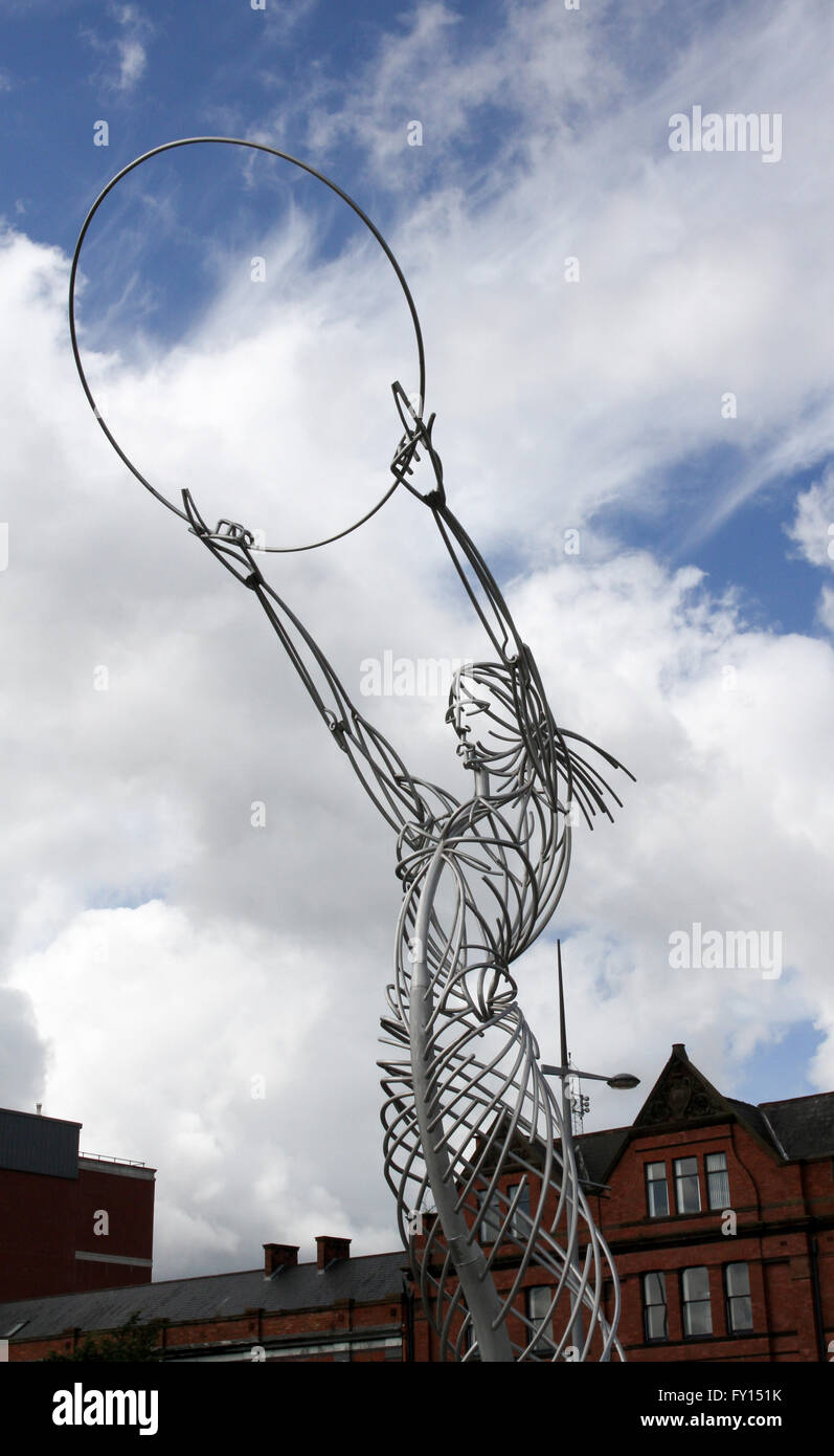 The Thanksgiving Statue at Thanksgiving Square on the banks of the ...