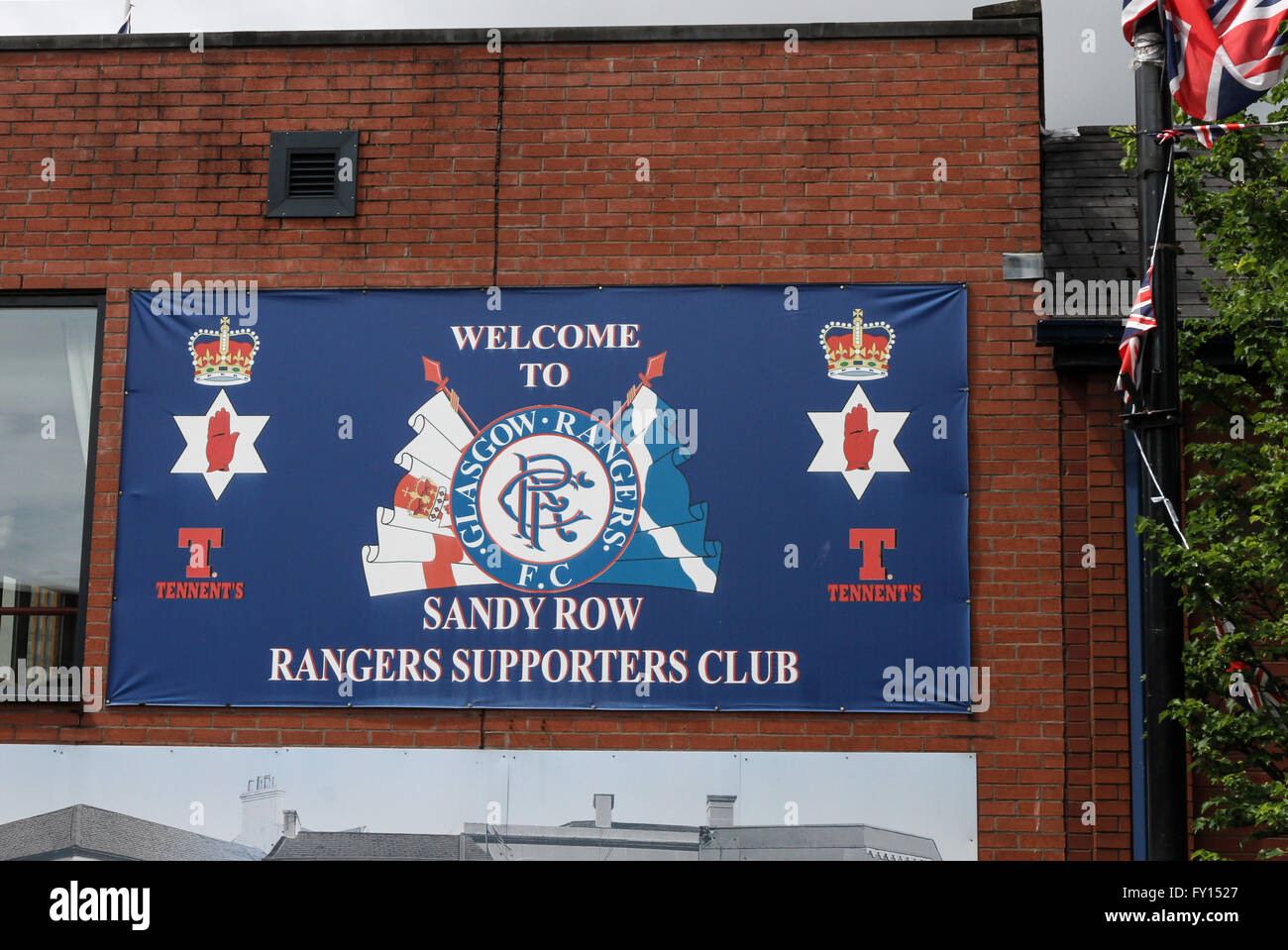 Sandy Row Rangers Supporters Club in Belfast Stock Photo - Alamy