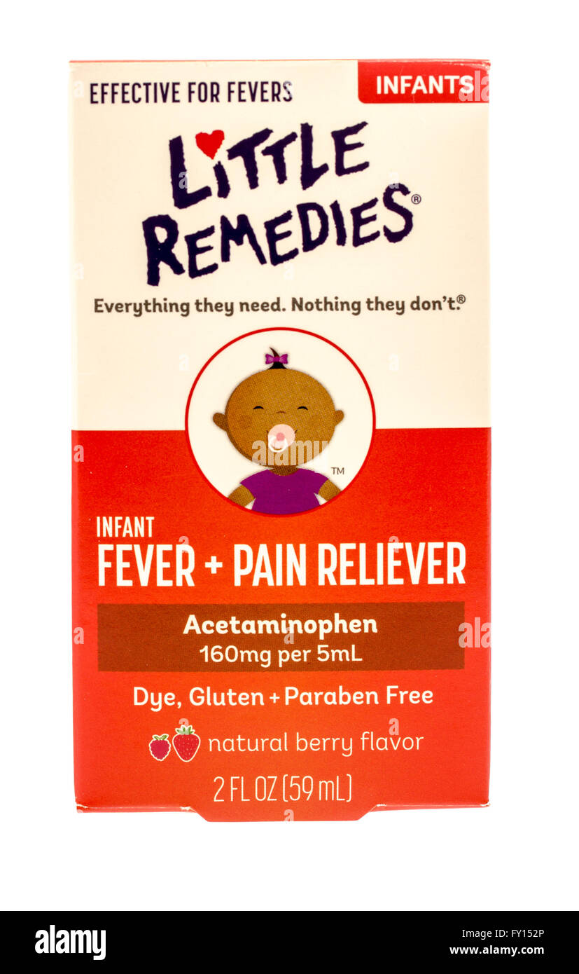 Winneconne, WI -1 Oct 2015: Box of Little Remedies fever and pain ...