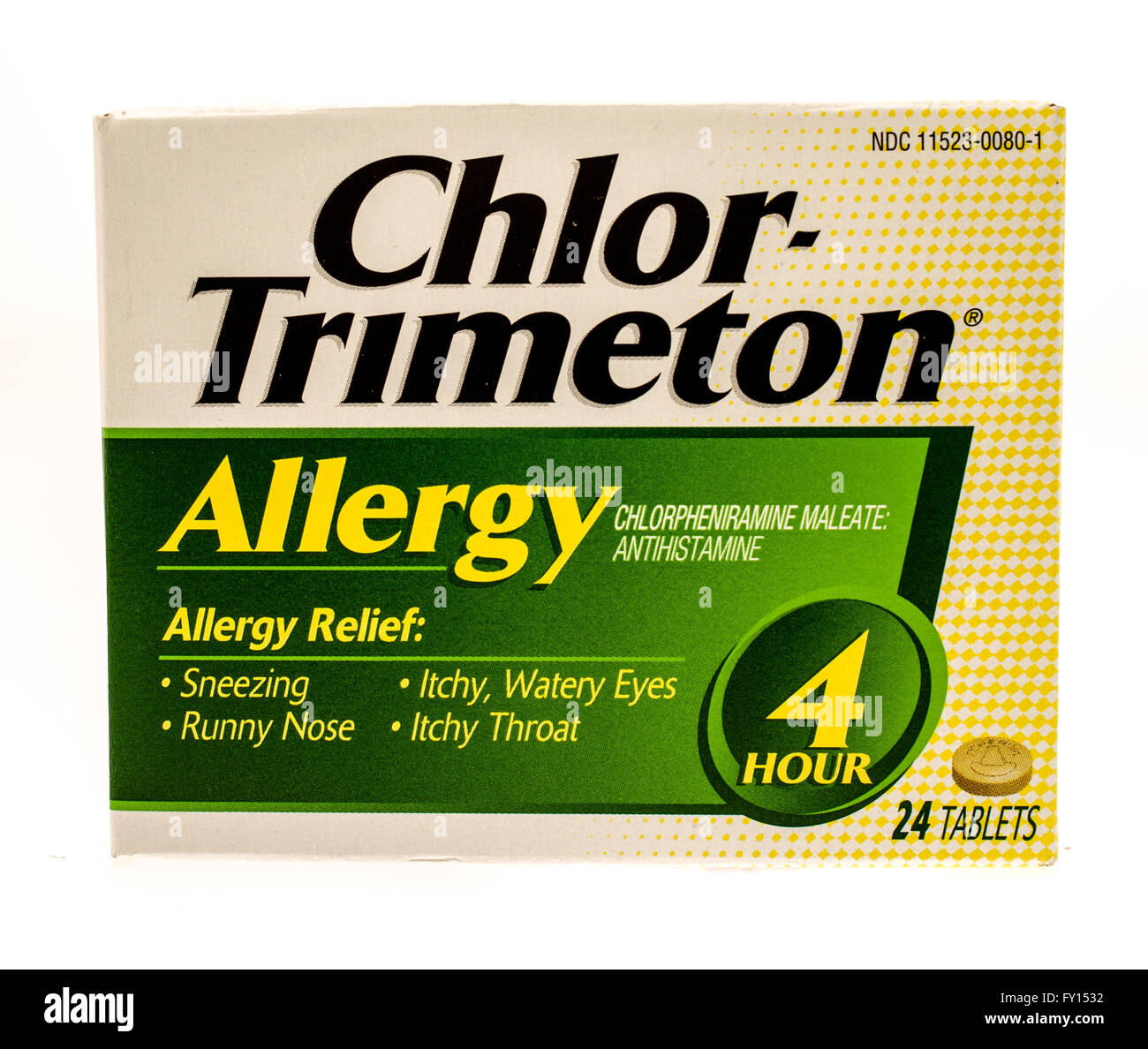 Winneconne, WI -1 Oct 2015: Box of Chlor-Trimeton allergy relief ...