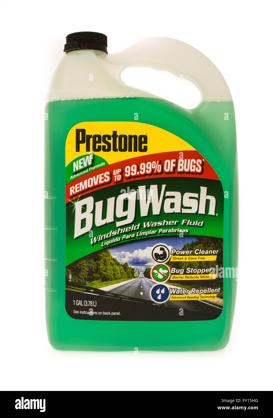 Winneconne, WI - 27 July 2015: A gallon size of Prestone bug wash Stock ...