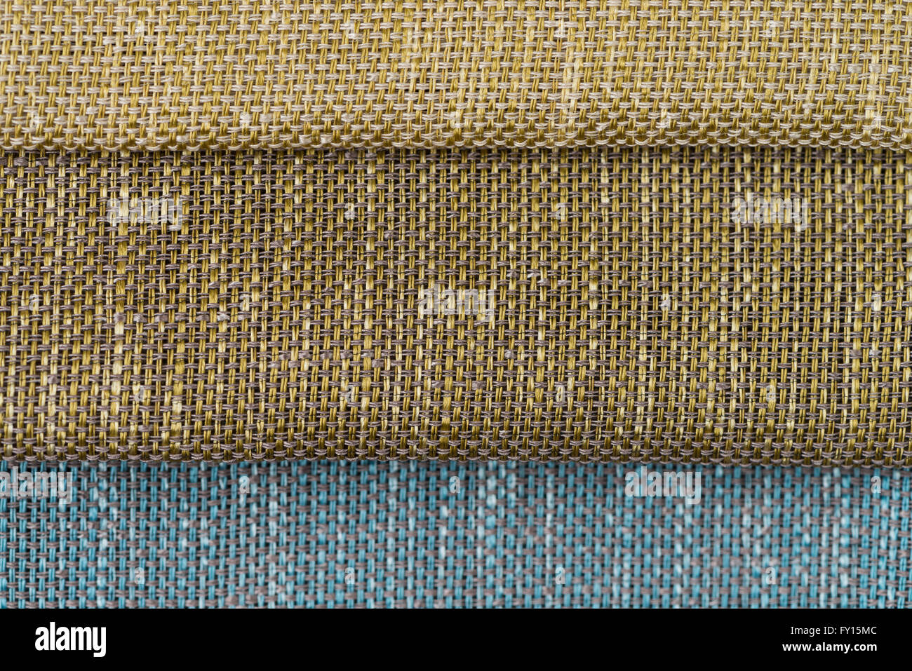 Closeup detail of multi color fabric texture samples Stock Photo - Alamy