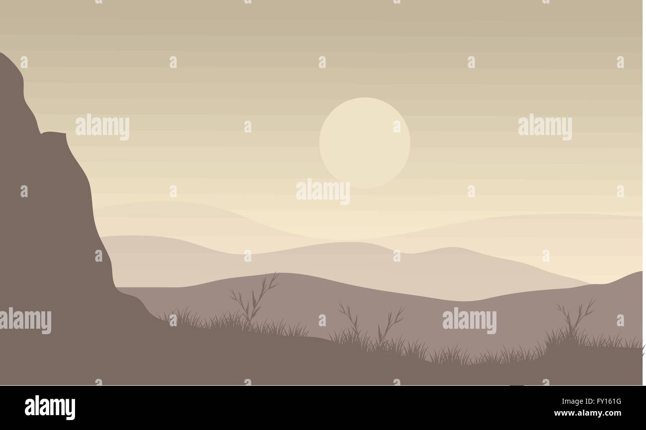 Full moon mountains Stock Vector Images - Alamy