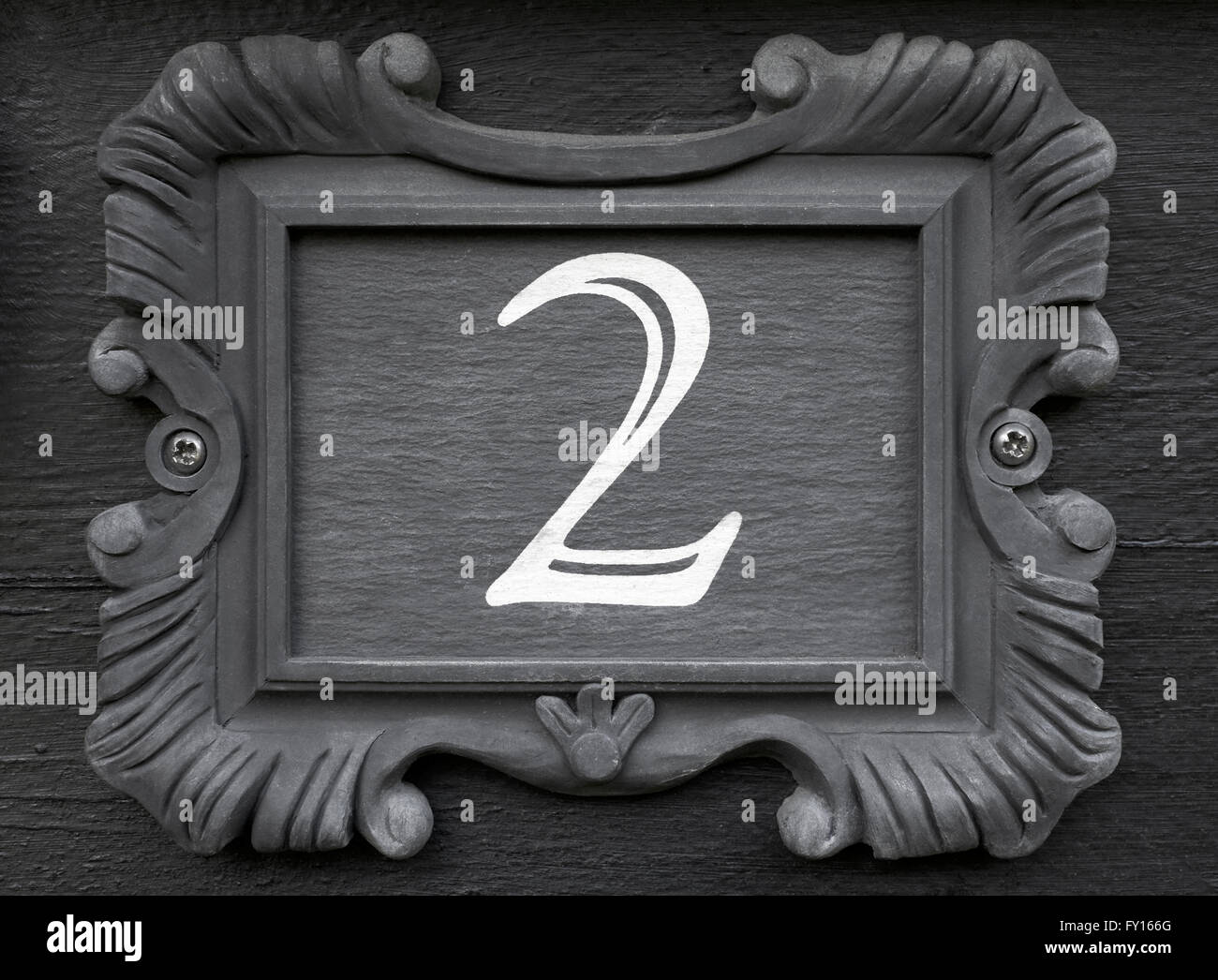 Number 2 house sign Stock Photo - Alamy