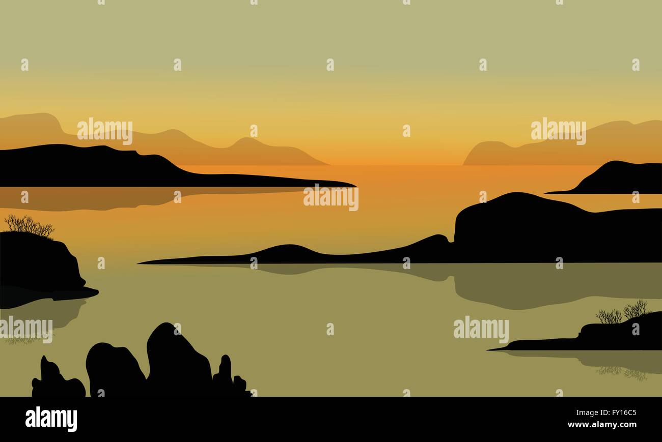 Rough water beach Stock Vector Images - Alamy