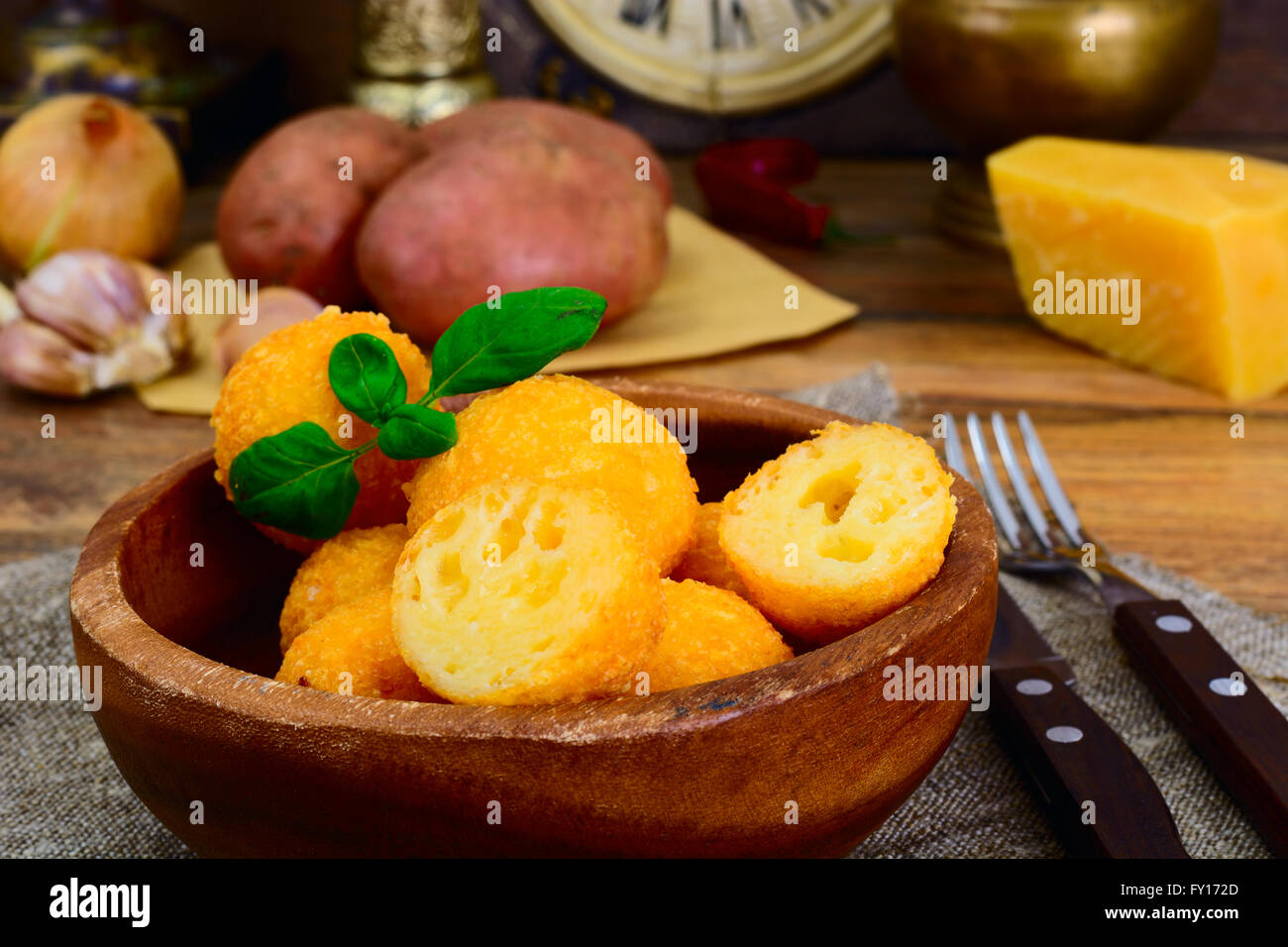 Food without meat: potato donuts Stock Photo - Alamy