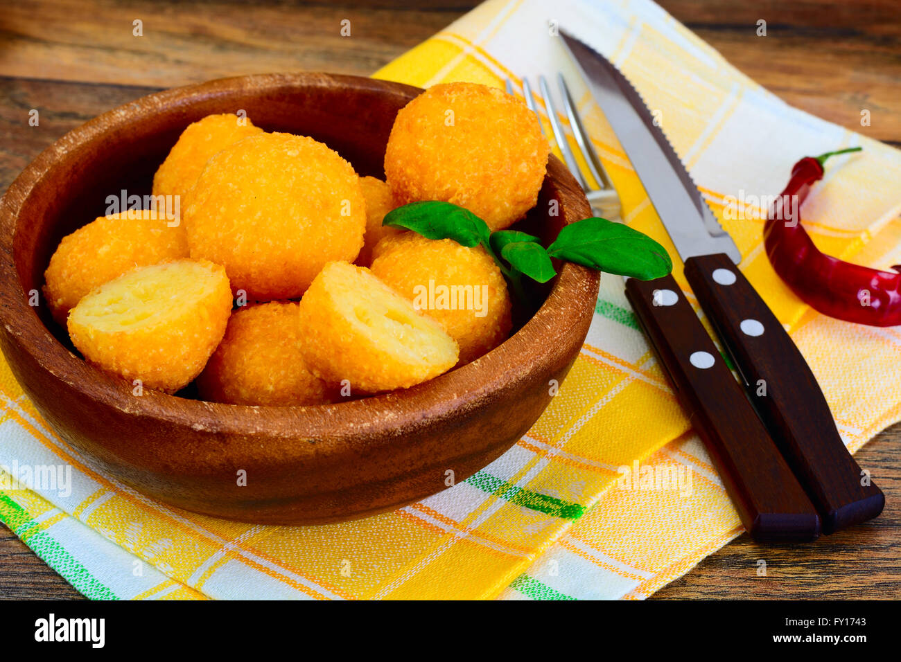 Food without meat: potato donuts Stock Photo - Alamy