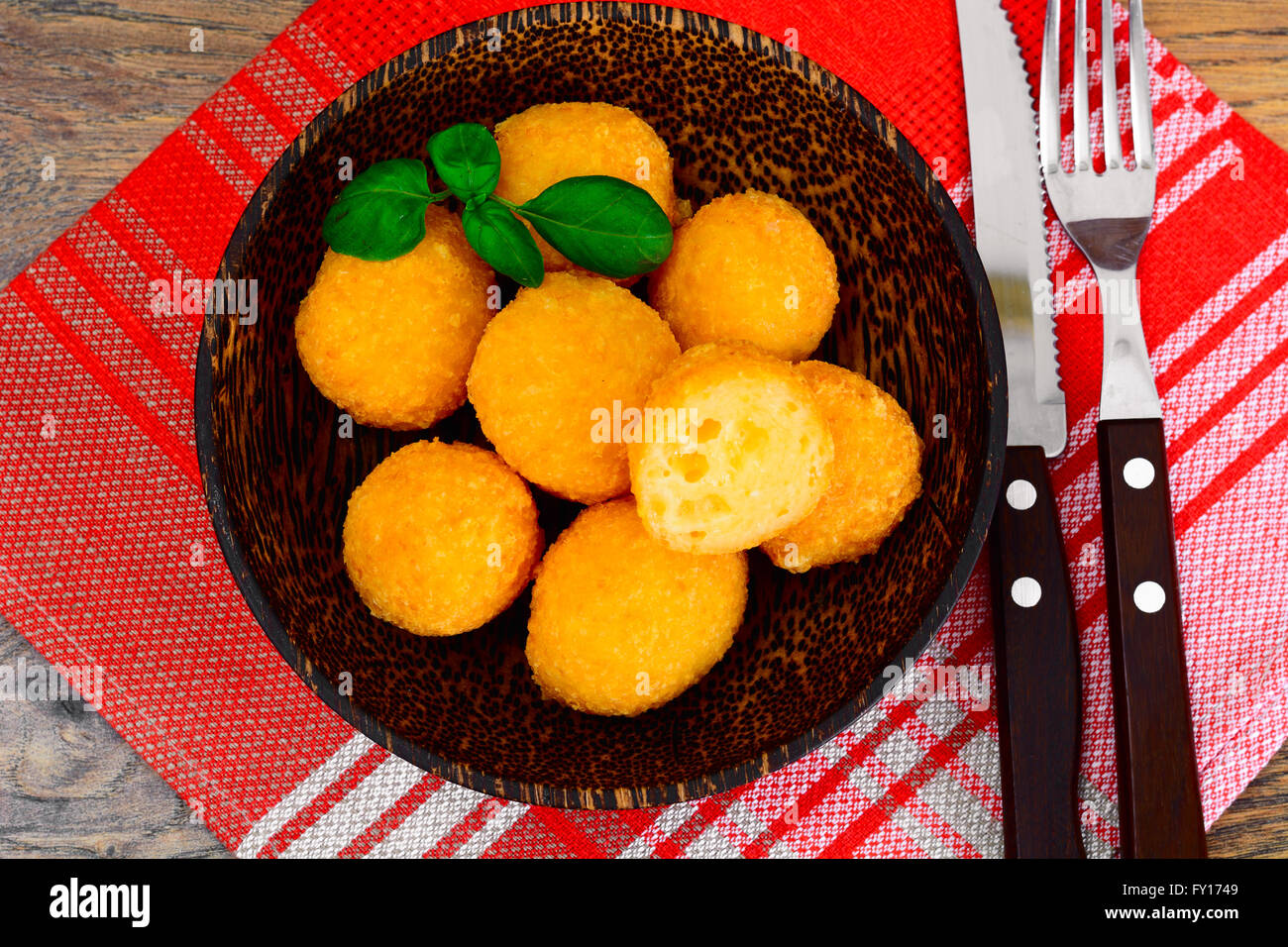 Food without meat: potato donuts Stock Photo - Alamy