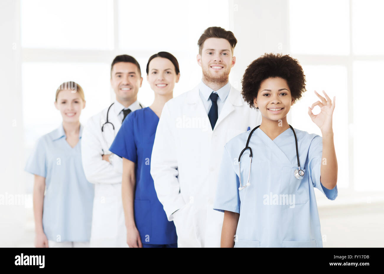 group of happy doctors at hospital Stock Photo - Alamy