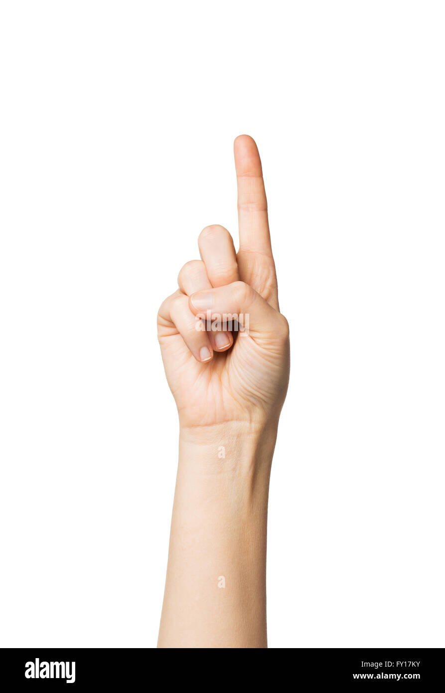 Finger pointing at letter hi-res stock photography and images - Alamy